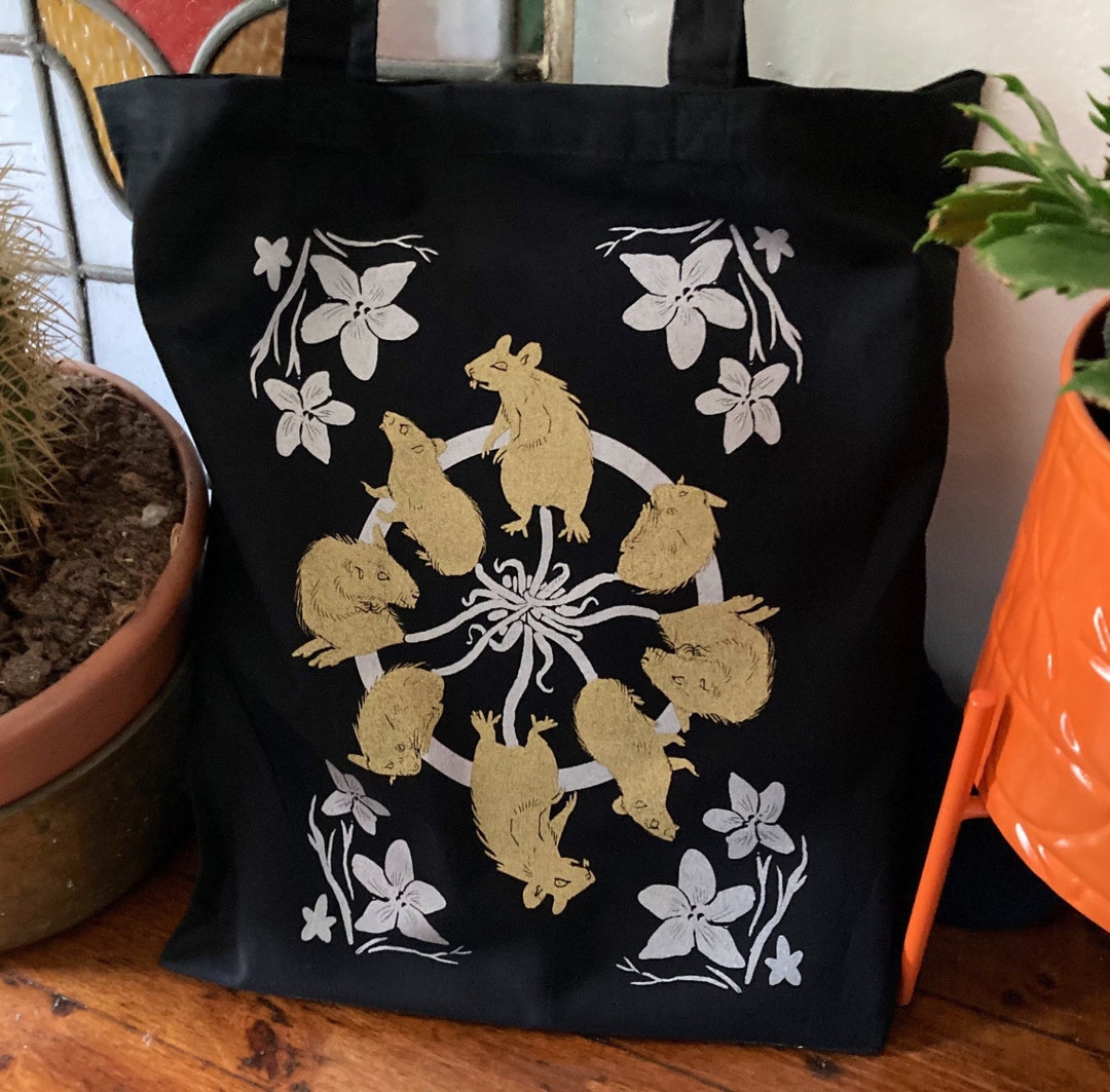 Rat King Screen Printed 100% Cotton Tote Bag- Gothic Accessories ...