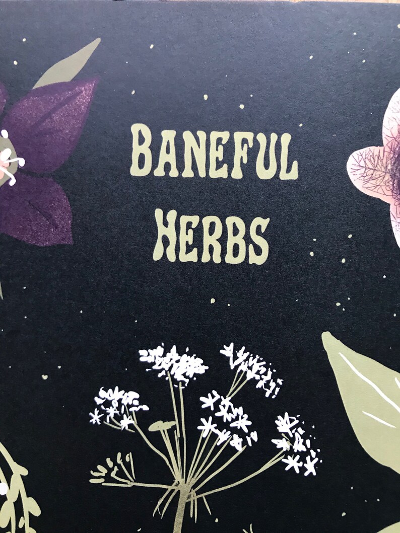 Baneful Herbs Botanical Poster (2 Sizes)- Poisonous Plants, Witchcraft ...