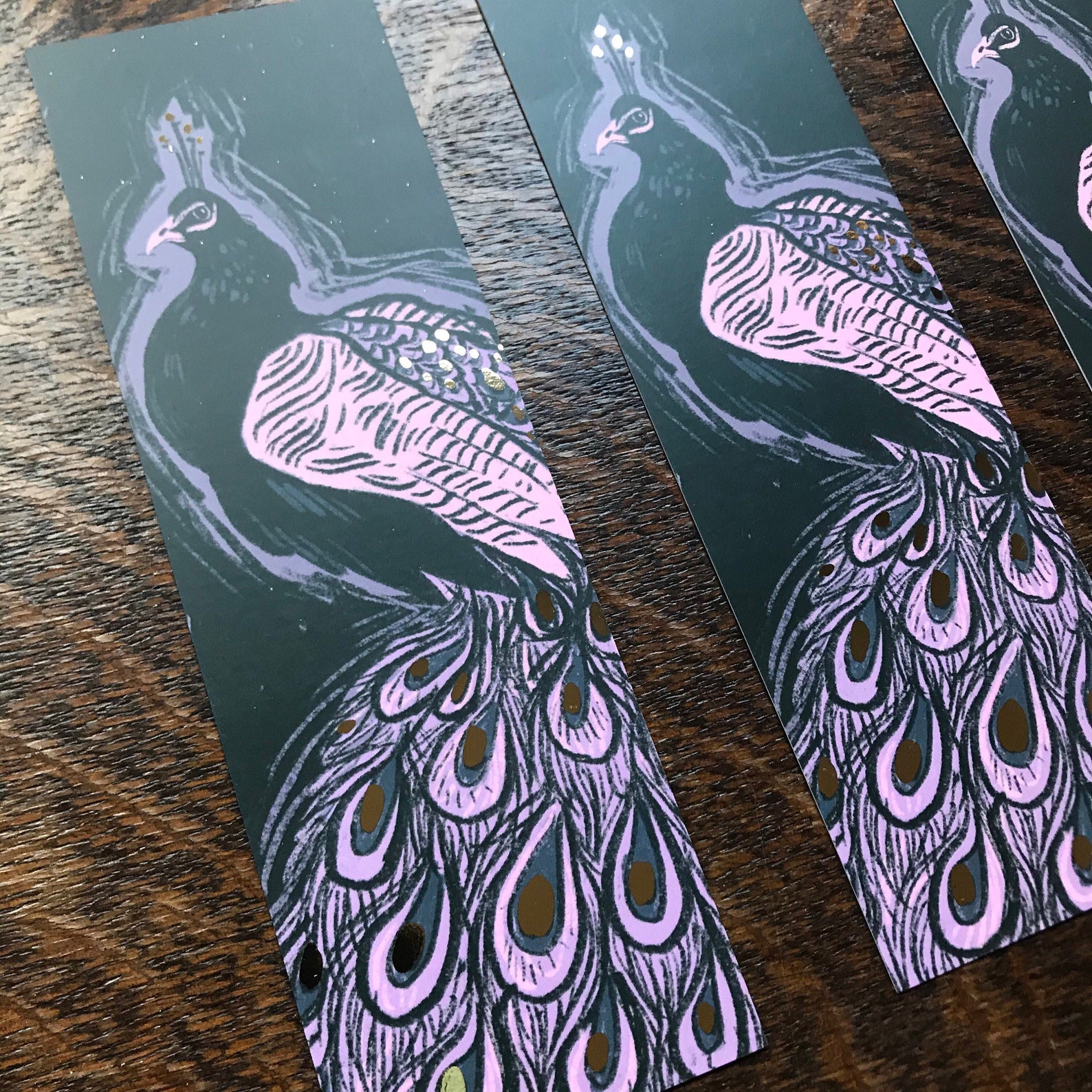 Deluxe Foiled Peacock 55x173mm Bookmark Perfect Gift for Book - Etsy