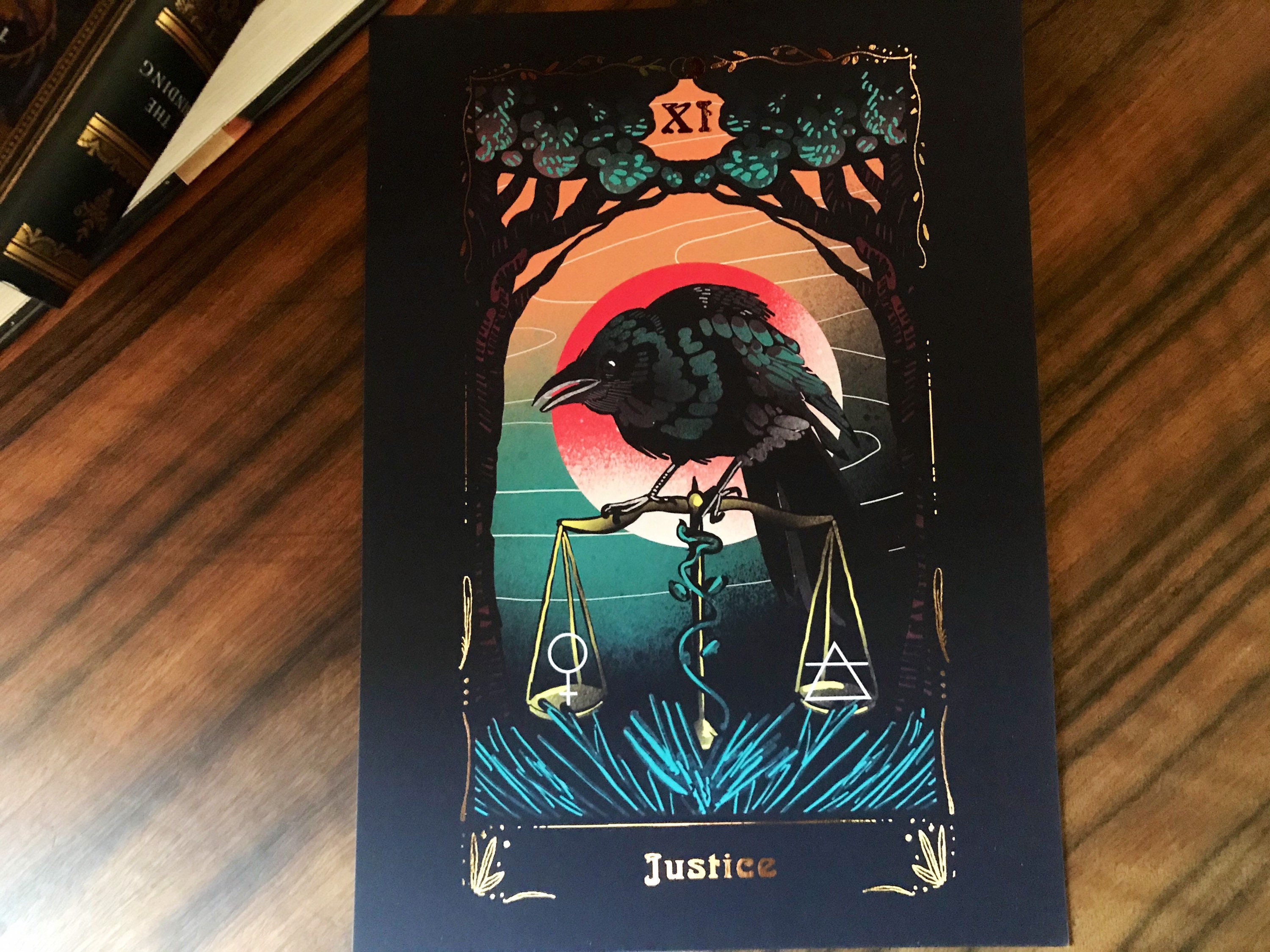 Justice XI Foil Tarot Print Deluxe A4 Art Print 8x11 Inches | Etsy