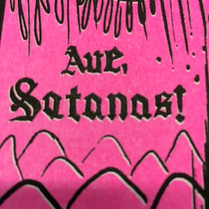 Limited Edition Neon Pink Satanic Risograph Print Occult Riso Halloween ...