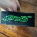 That’s a Moray!- Green Eel Screen Print Fabric Patch 13x5 Cm- Goth ...