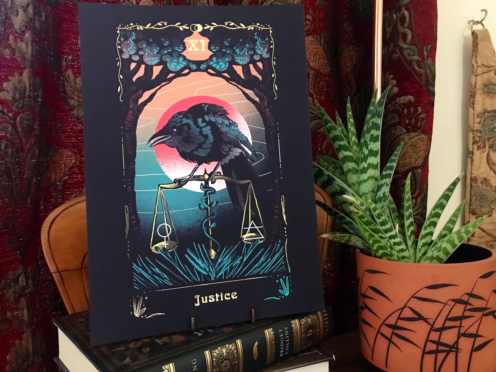 Justice XI Foil Tarot Print- Deluxe A4 Art Print (8x11 Inches) Esoteric ...