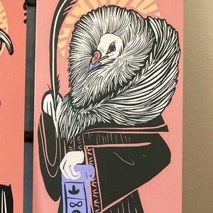 The Scribe Deluxe Rose Gold Art Print 30x10.5cm 12x4 Inches Occult ...