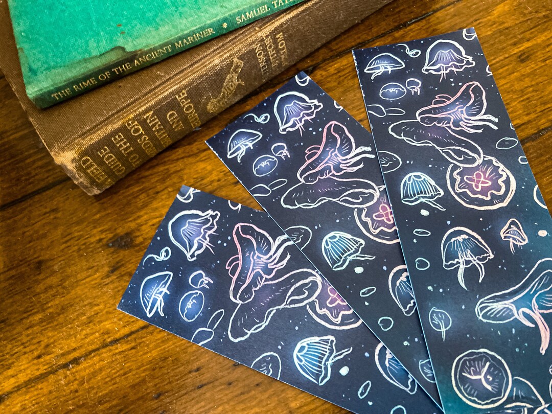 Moon Jellies 55x148mm Bookmark- Jellyfish Lover Gift, Marine Biology ...