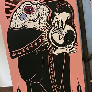 The Seer Deluxe Rose Gold Art Print 30x10.5cm 12x4 Inches Occult, Frog ...
