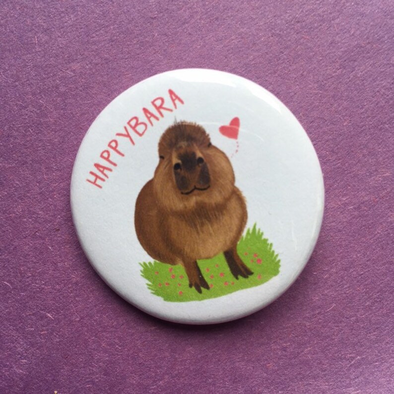 Cute 38mm Capybara Badge Set Guinea Pig Lover Cute Pins - Etsy
