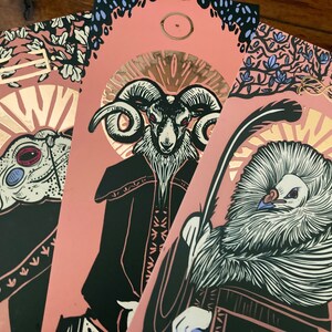 The Scribe Deluxe Rose Gold Art Print 30x10.5cm 12x4 Inches Occult ...