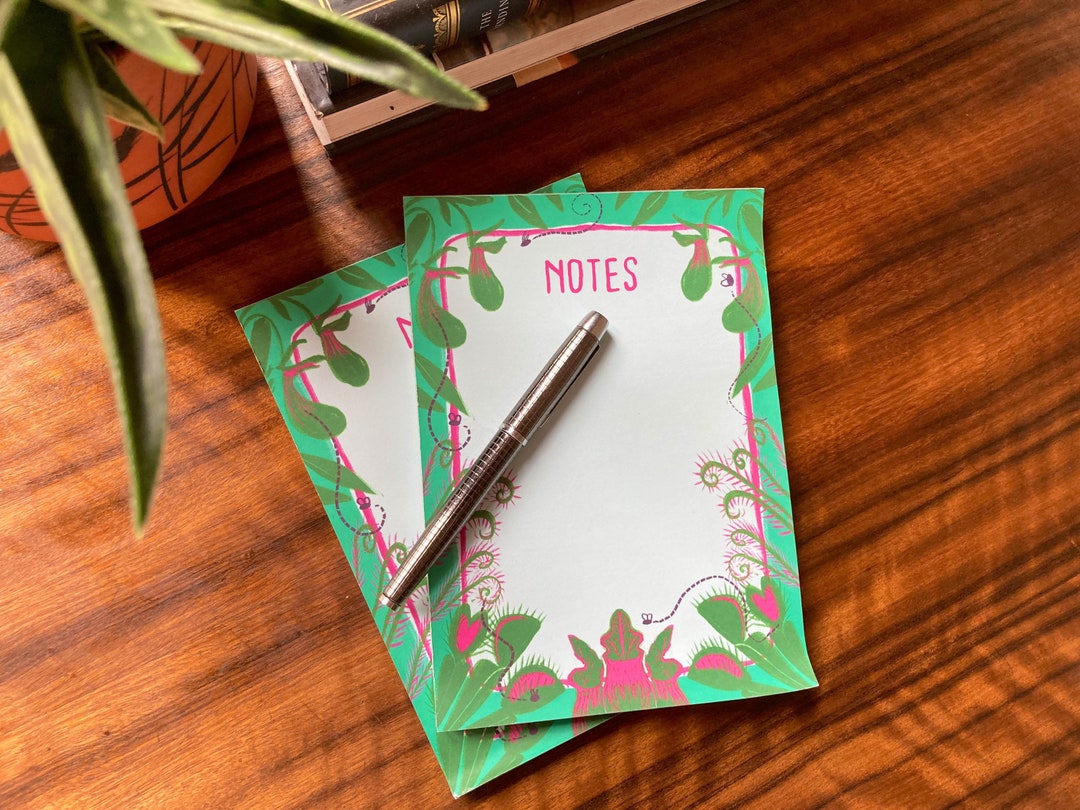 Carnivorous Plants Notepad A5- Easy Tear off Pages, Botanical ...