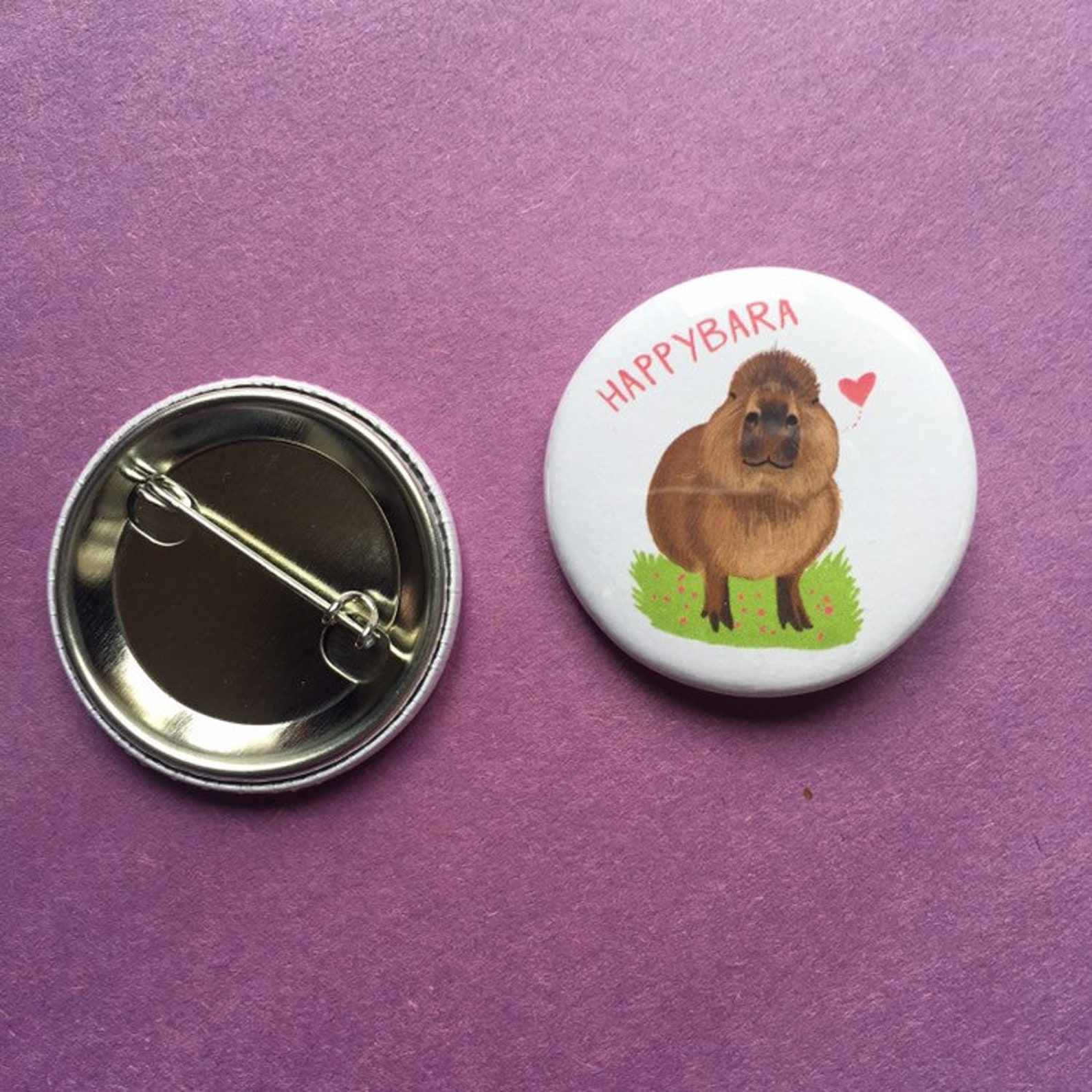 Cute 38mm Capybara Badge Set Guinea Pig Lover Cute Pins - Etsy