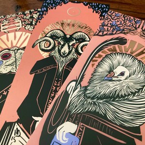 The Scribe Deluxe Rose Gold Art Print 30x10.5cm 12x4 Inches Occult ...