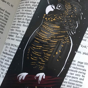 Red-tailed Black Cockatoo Bookmark!- 52x148mm Bird Bookmark, Perfect ...