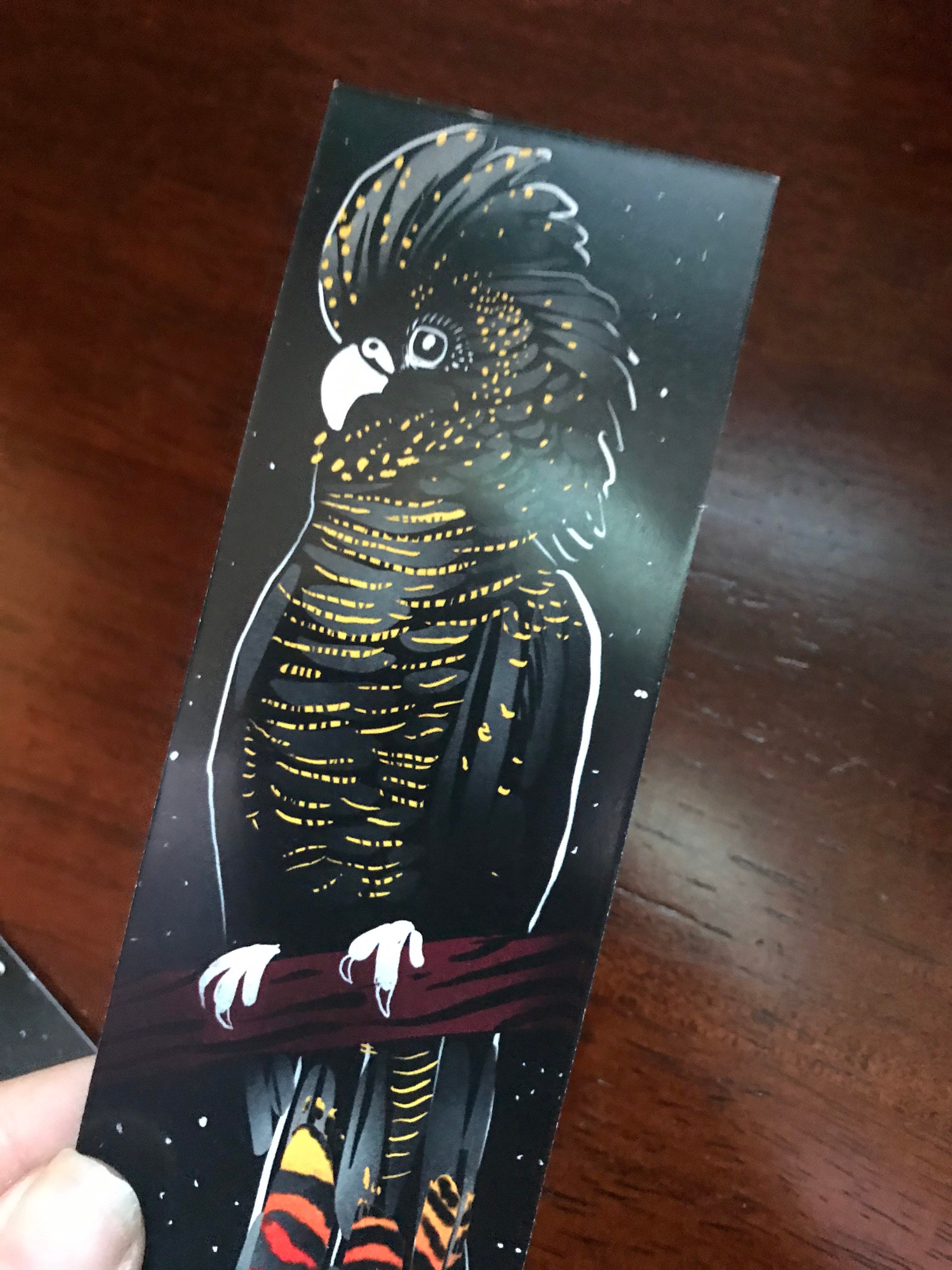 Red-tailed Black Cockatoo Bookmark!- 52x148mm Bird Bookmark, Perfect ...