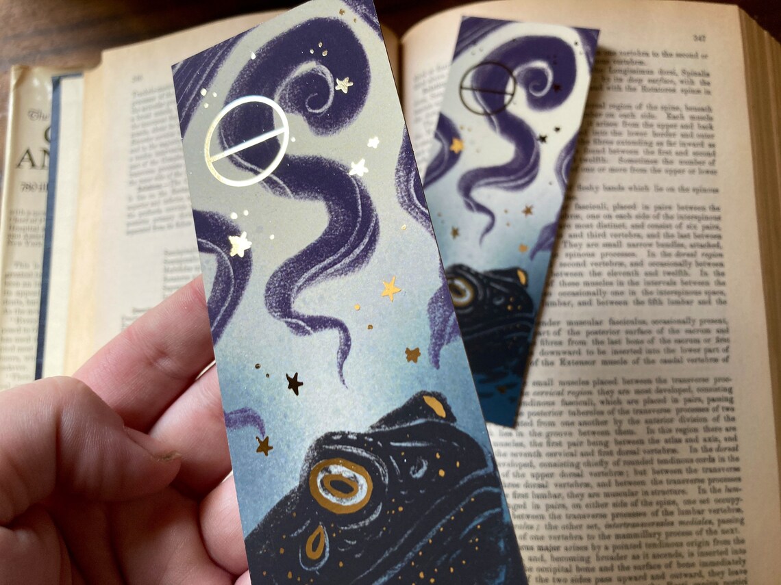 Deluxe gold foil bookmark set of 3 148x 52cm gold painted | Etsy