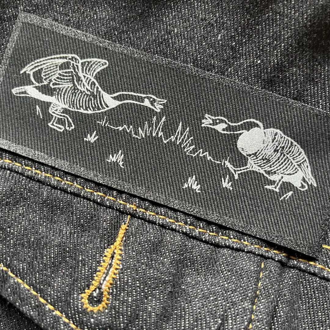 Choosing Violence Canada Goose Silver Screen Print Fabric Patch 13x5 Cm ...