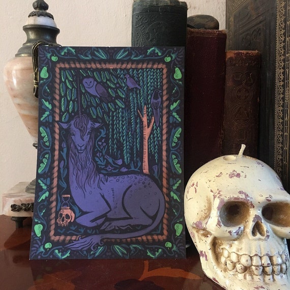 A5 Medieval Tapestry Unicorn Print Art Print College Dorm | Etsy