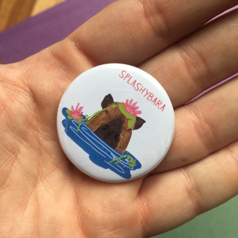 Cute 38mm Capybara Badge Set Guinea Pig Lover Cute Pins - Etsy