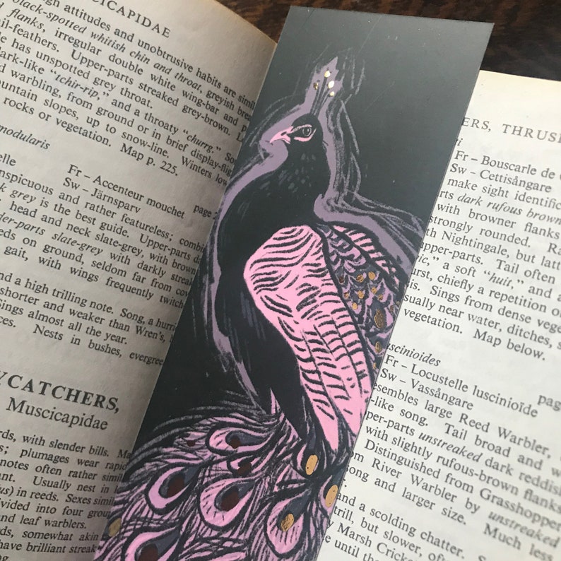 Deluxe Foiled Peacock 55x173mm Bookmark Perfect Gift for Book - Etsy