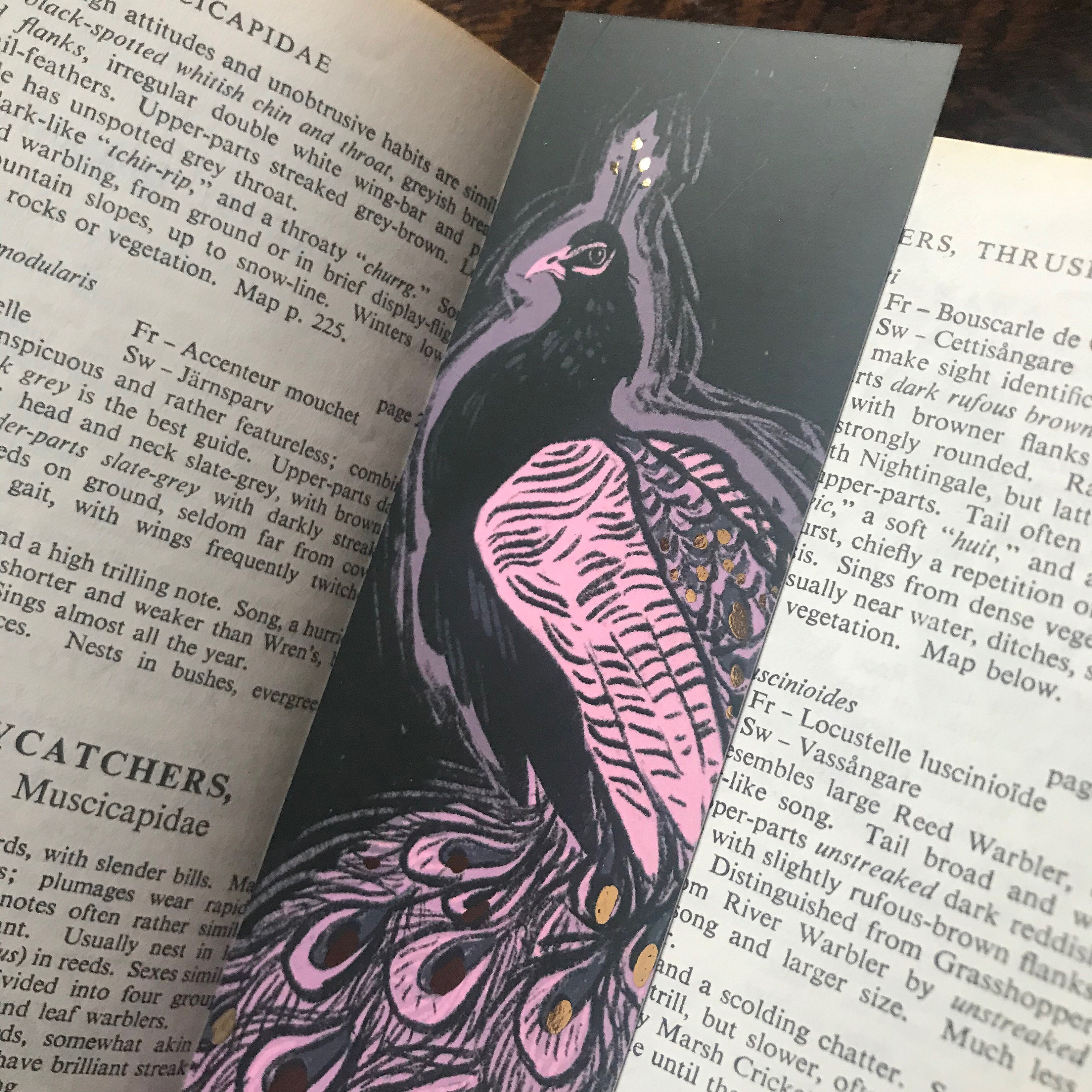 Deluxe Foiled Peacock 55x173mm Bookmark perfect gift for book | Etsy