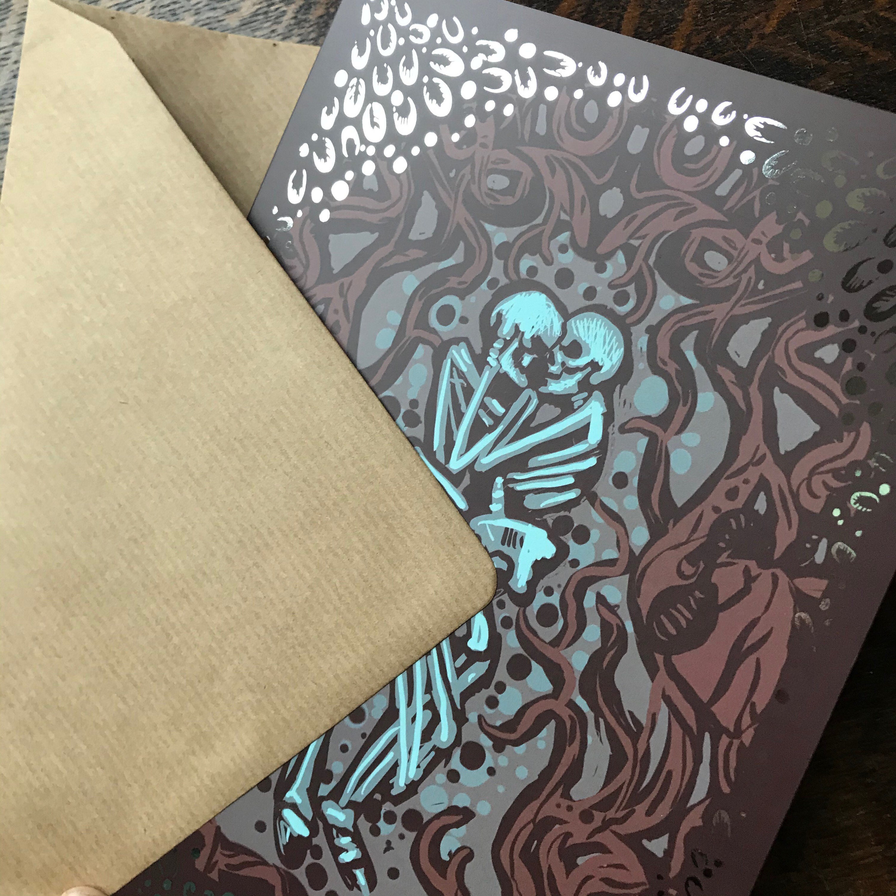 Death’s Sweet Embrace- A5 Deluxe Foiled Greetings Card- Blank Inside ...
