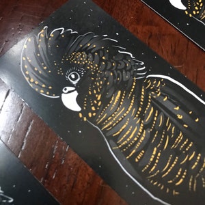 Red-tailed Black Cockatoo Bookmark!- 52x148mm Bird Bookmark, Perfect ...