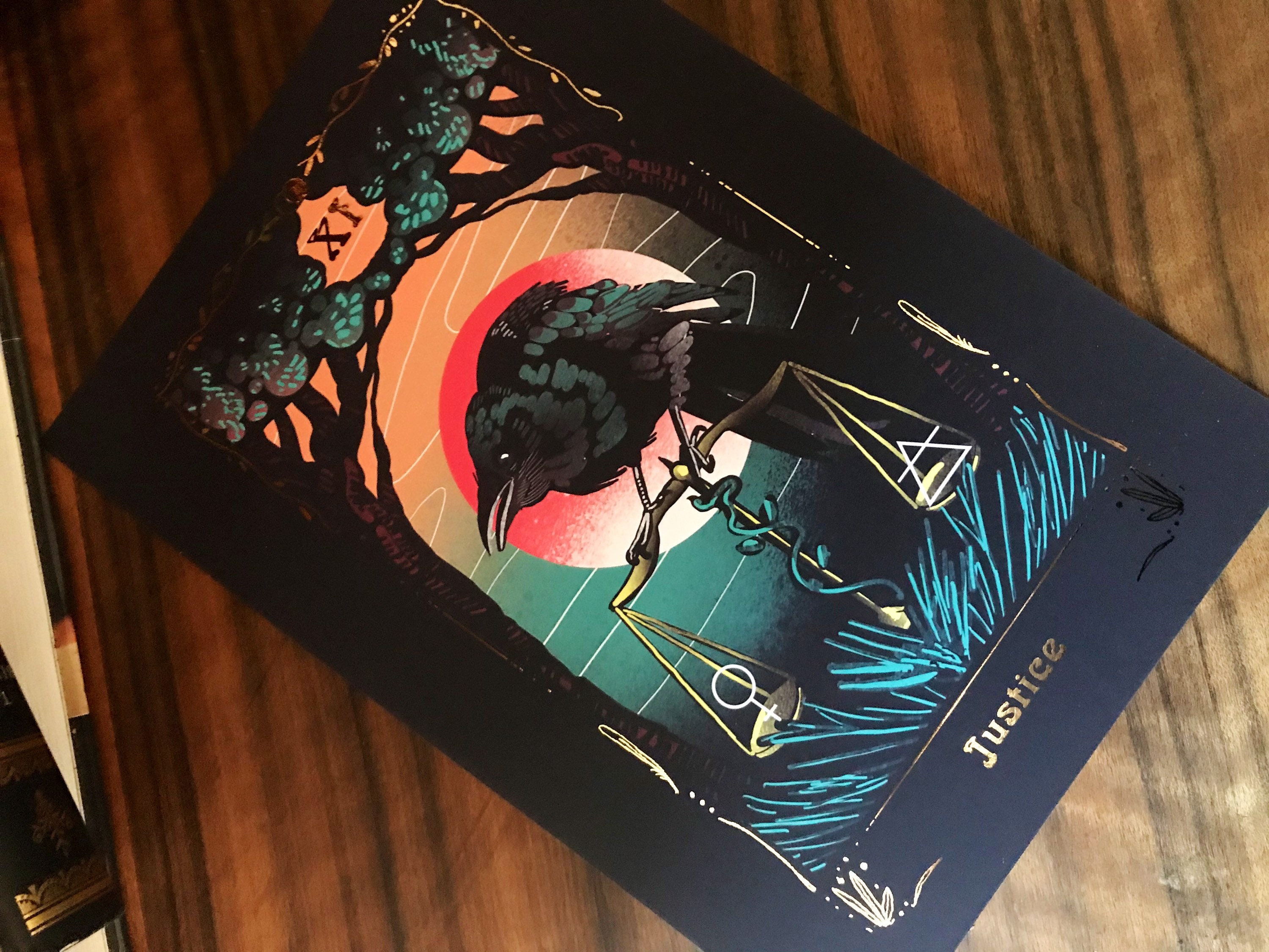 Justice XI Foil Tarot Print Deluxe A4 Art Print 8x11 Inches | Etsy