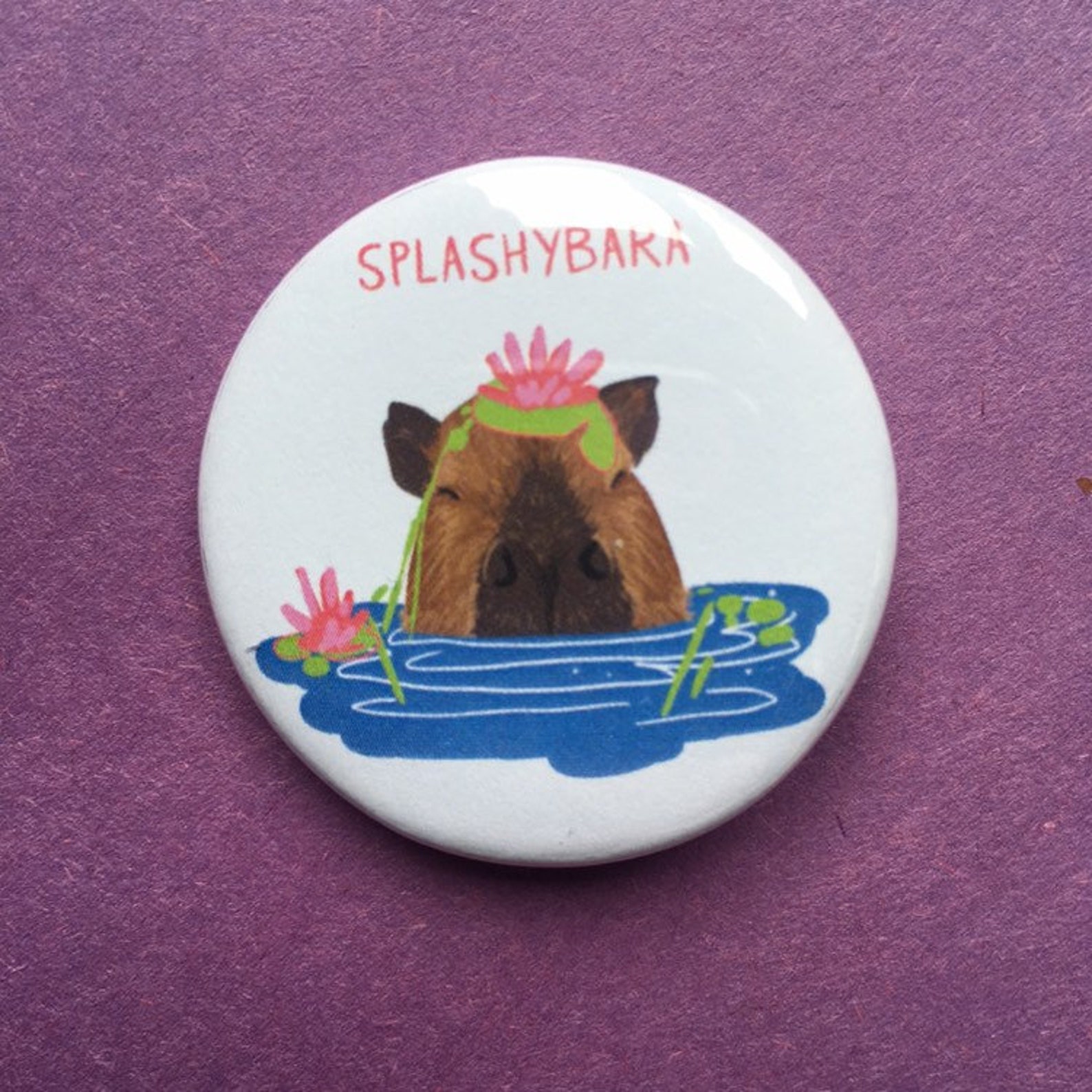 Cute 38mm Capybara Badge Set Guinea Pig Lover Cute Pins - Etsy