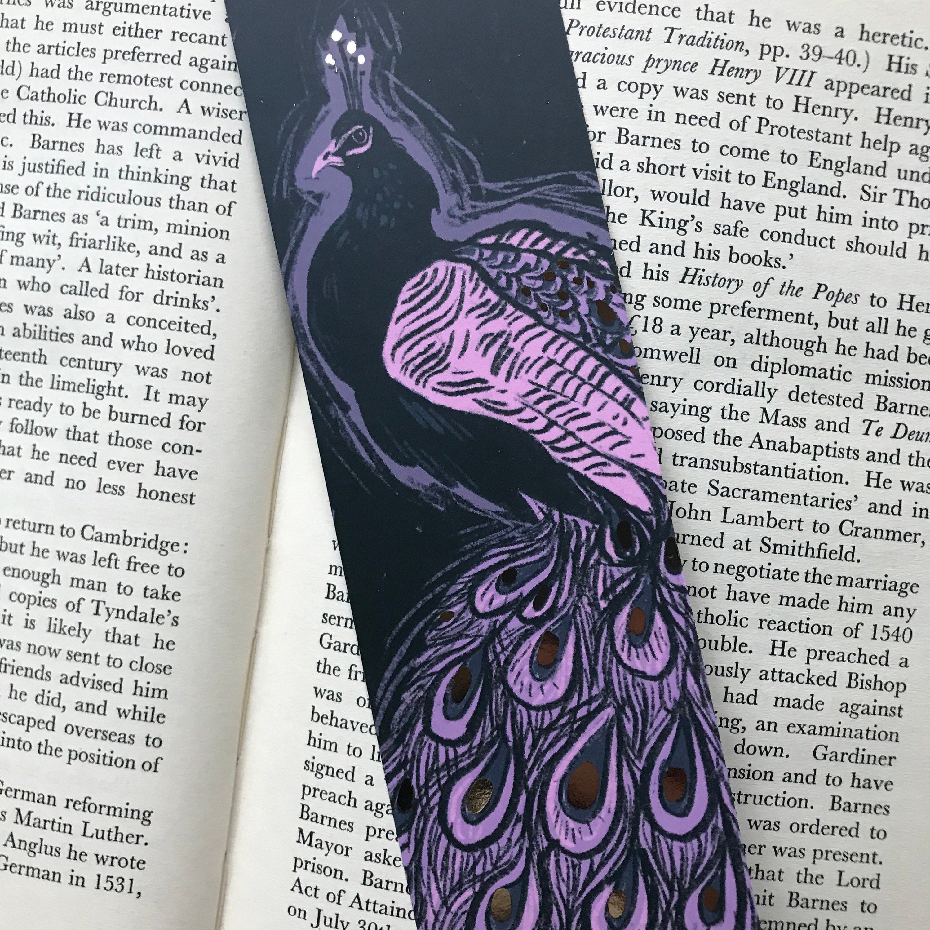 Deluxe Foiled Peacock 55x173mm Bookmark perfect gift for book | Etsy