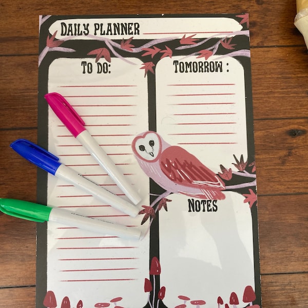 Daily Planner Whiteboard - Etsy