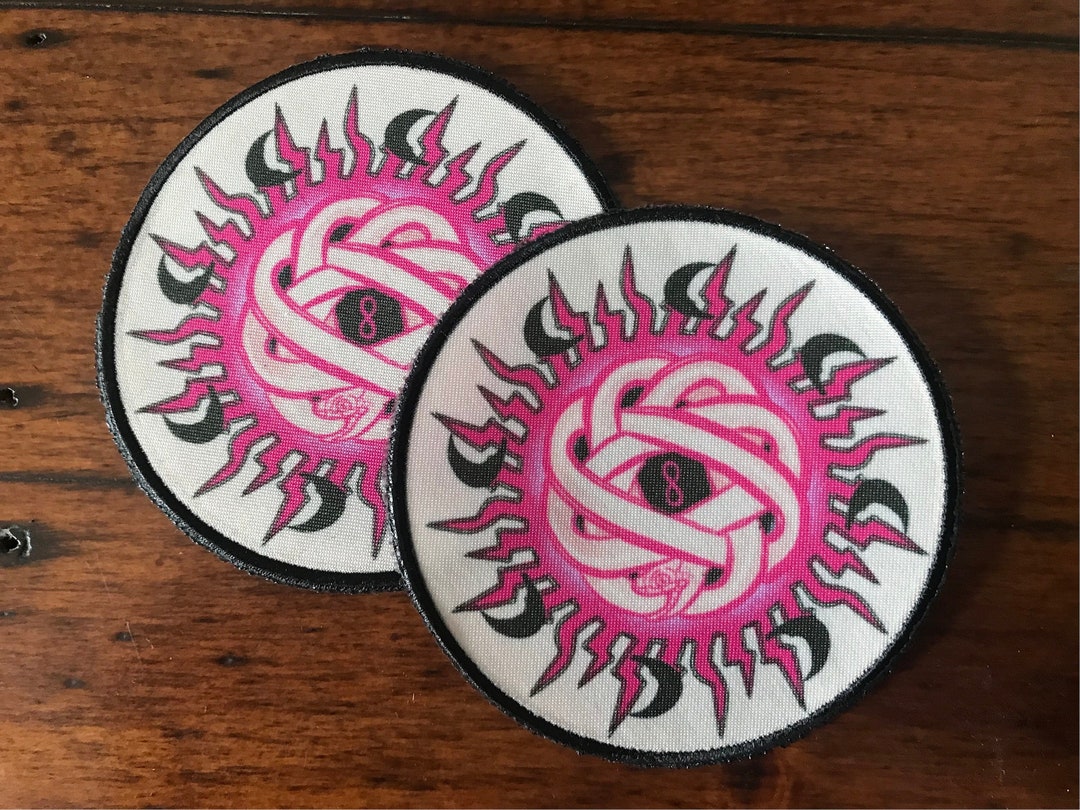Ouroboros Snake - Iron on Patch 8x8cm Circular- Goth, Skull, Punk ...