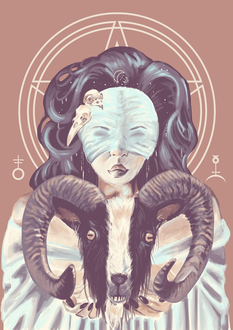 Bride of Satan Horror Art Print 2 Sizes A3 Poster A4 - Etsy Denmark