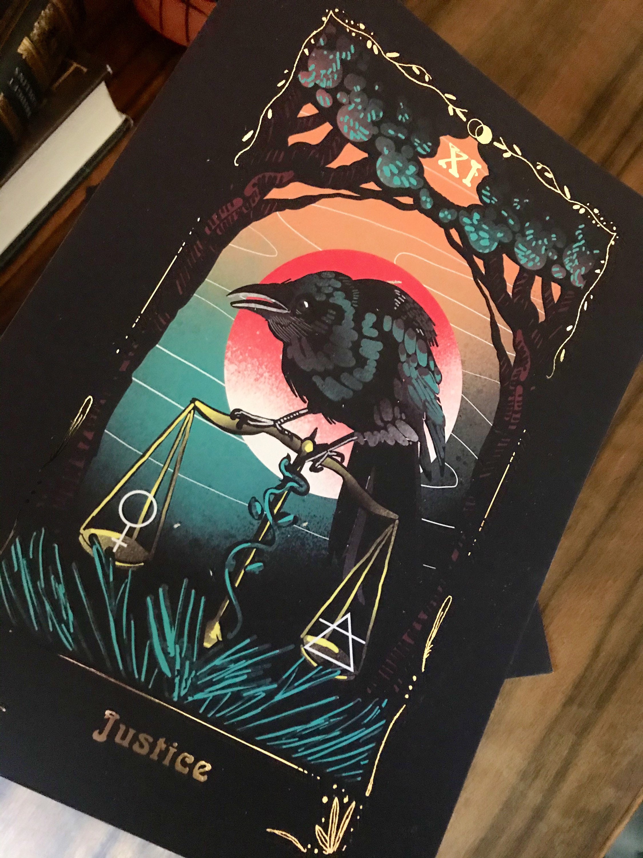 Justice XI Foil Tarot Print Deluxe A4 Art Print 8x11 Inches | Etsy