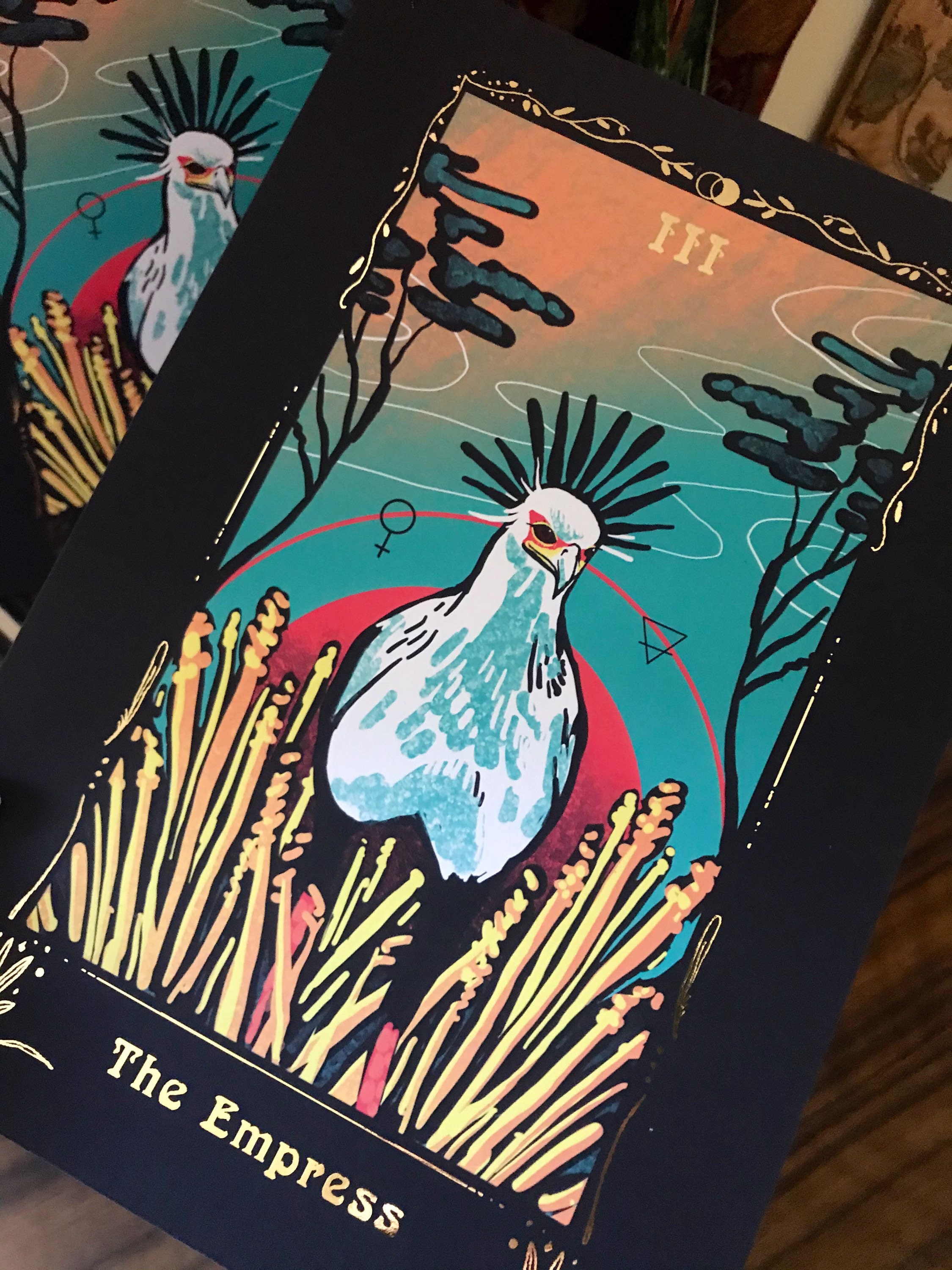 The Empress III Foil Tarot Print- Deluxe A4 Art Print (8x11 Inches ...