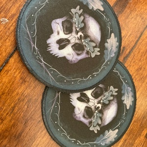 Ritual Skull Iron on Patch 8x8cm Circular Goth, Goth Lover Gift, Punk ...