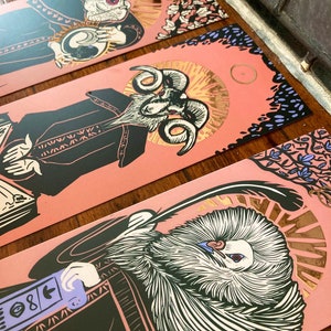 The Seer Deluxe Rose Gold Art Print 30x10.5cm 12x4 Inches Occult, Frog ...