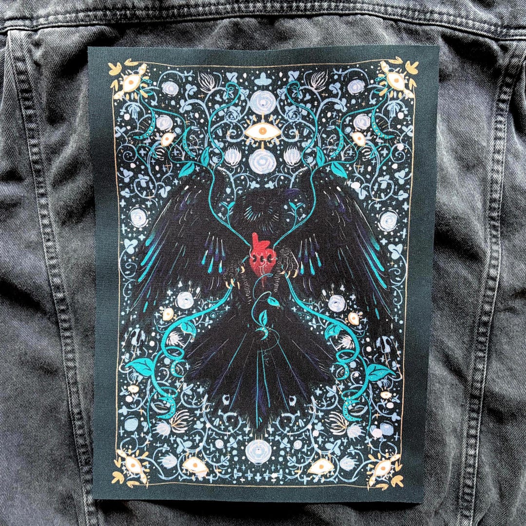 Raven Ritual Back Patch - Sow on Back Patch, Occult Patch, Horror Art ...
