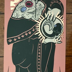 The Seer Deluxe Rose Gold Art Print 30x10.5cm 12x4 Inches Occult, Frog ...