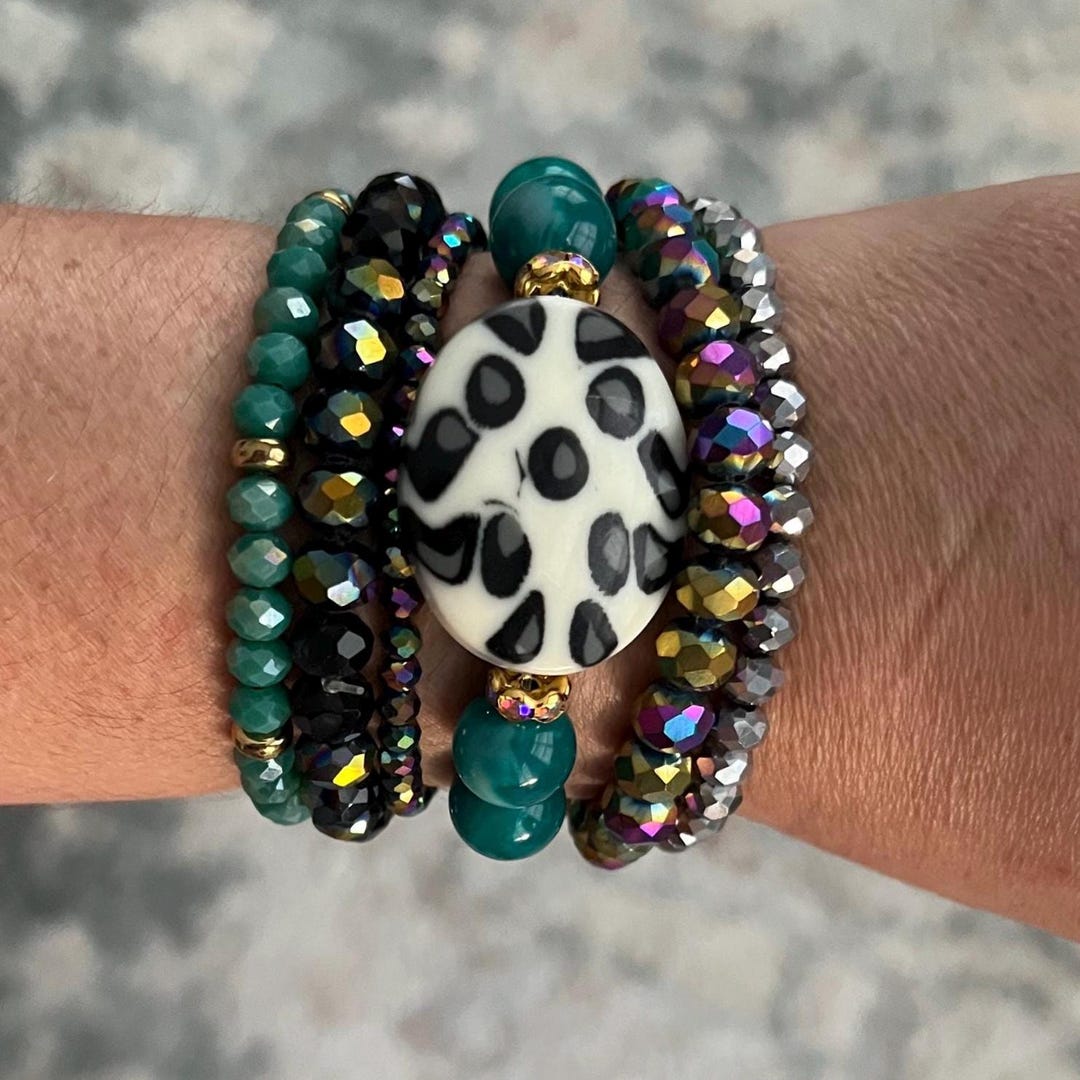 Stretch Bracelets, Pearl Fabulous Stack Bead Bracelet Stack, Rare Bird ...