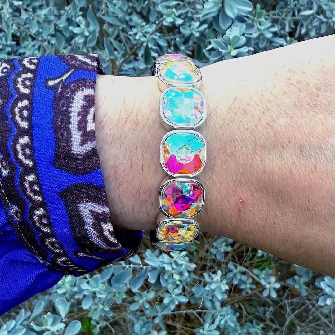 FROSTED Sparkling Bracelet - Stretch - Crystal Bracelet - Stretch ...