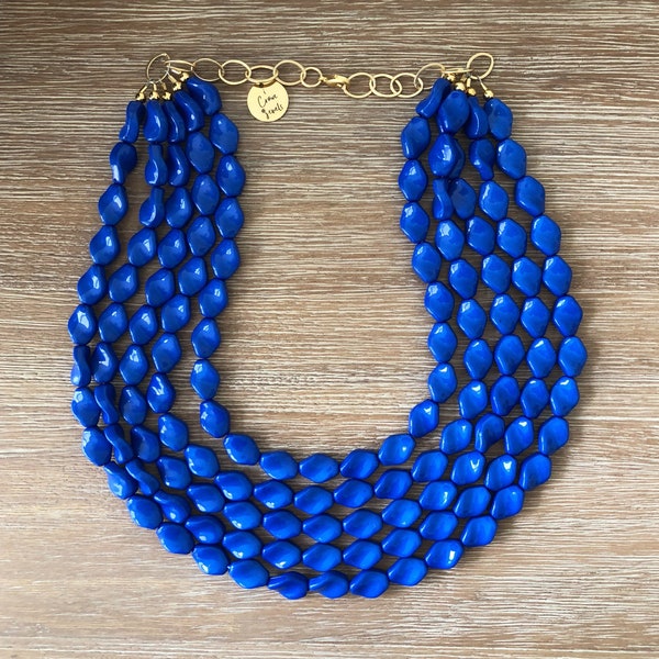 Royal Blue Necklace - Etsy