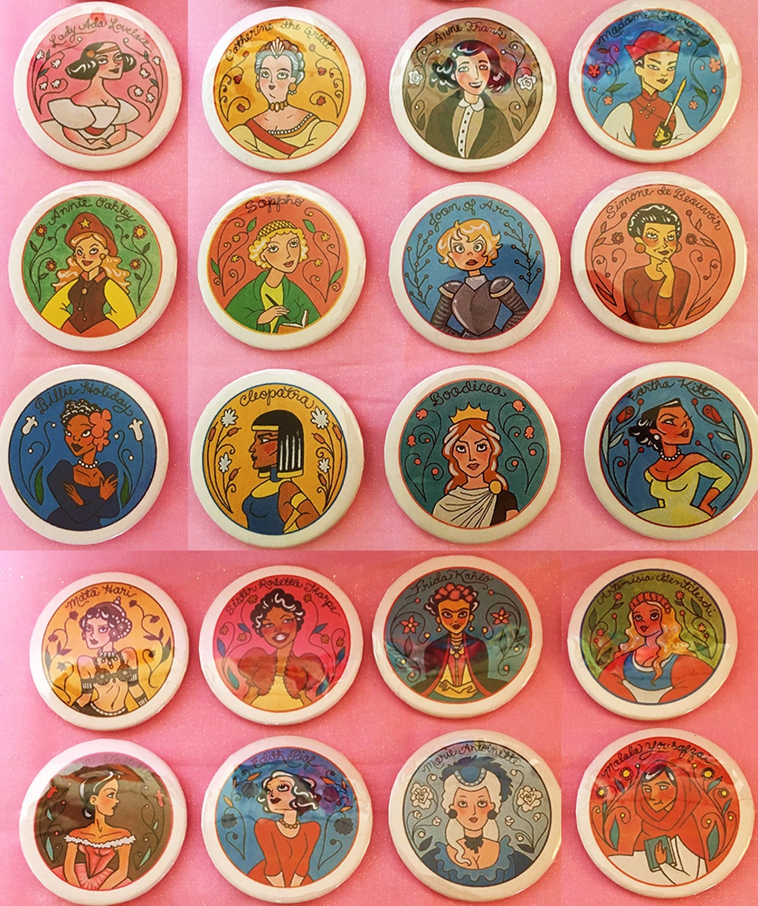 Historical Ladies Pins - 20 Different Women to Choose From! - Etsy