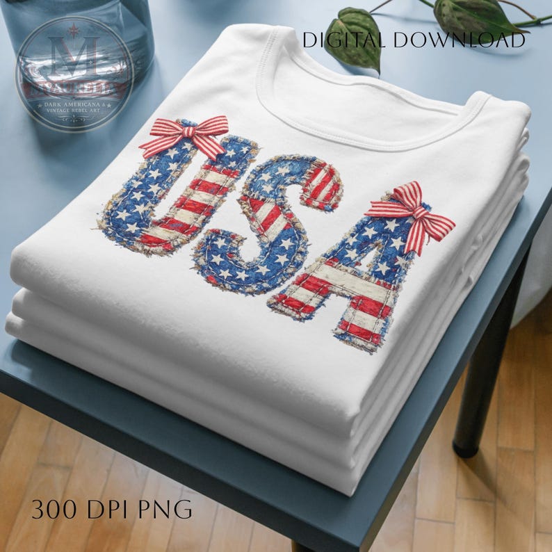 Rustic American Flag USA Letters, Fourth of July Sublimation Design ...