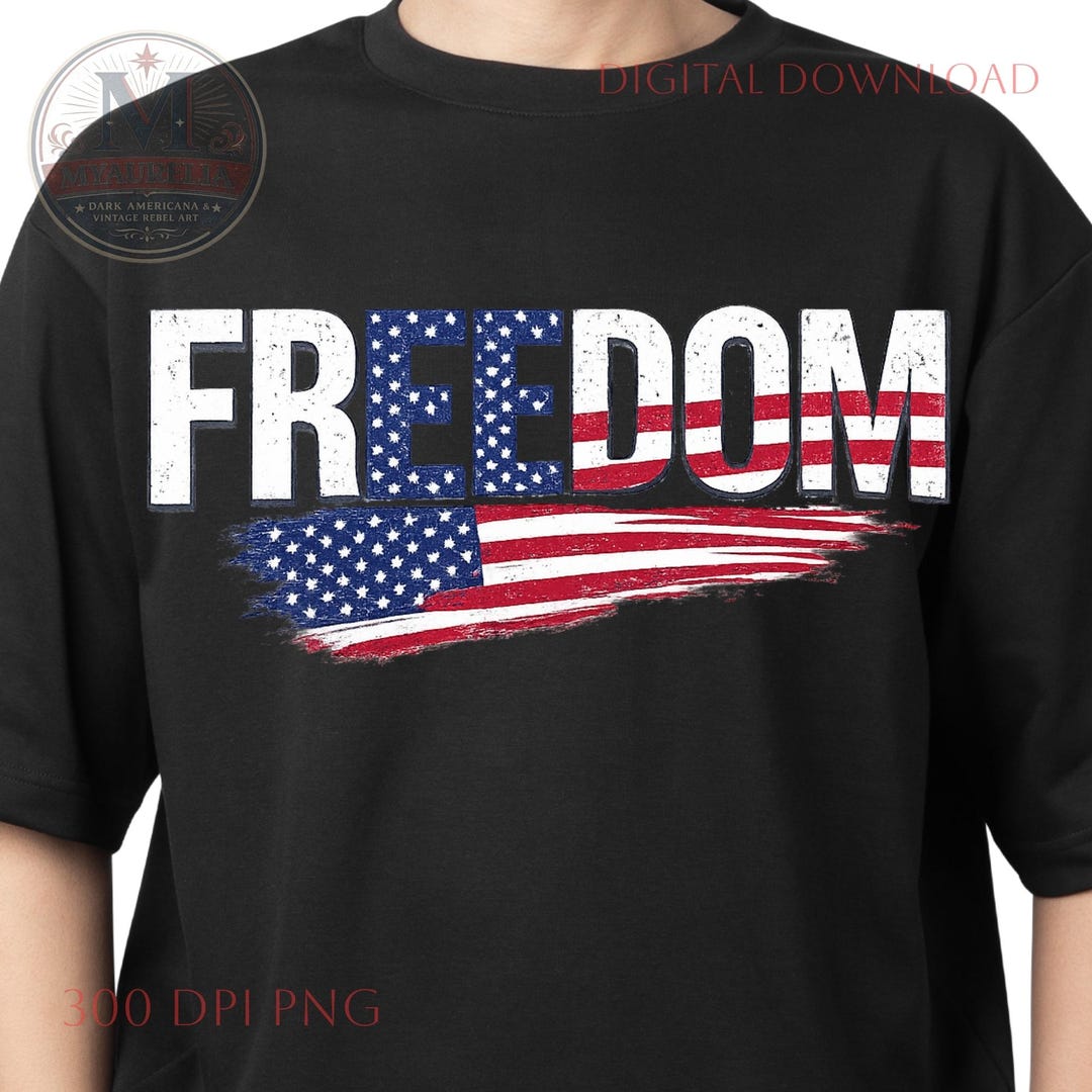 Vintage Freedom USA Flag Sublimation PNG (digital Download) - Etsy