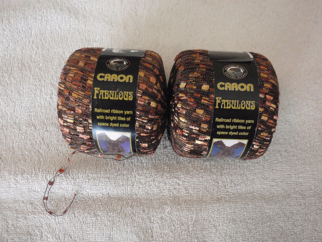 Discontinued Caron Fabulous Railroad Ribbon Yarn Topaz - Etsy