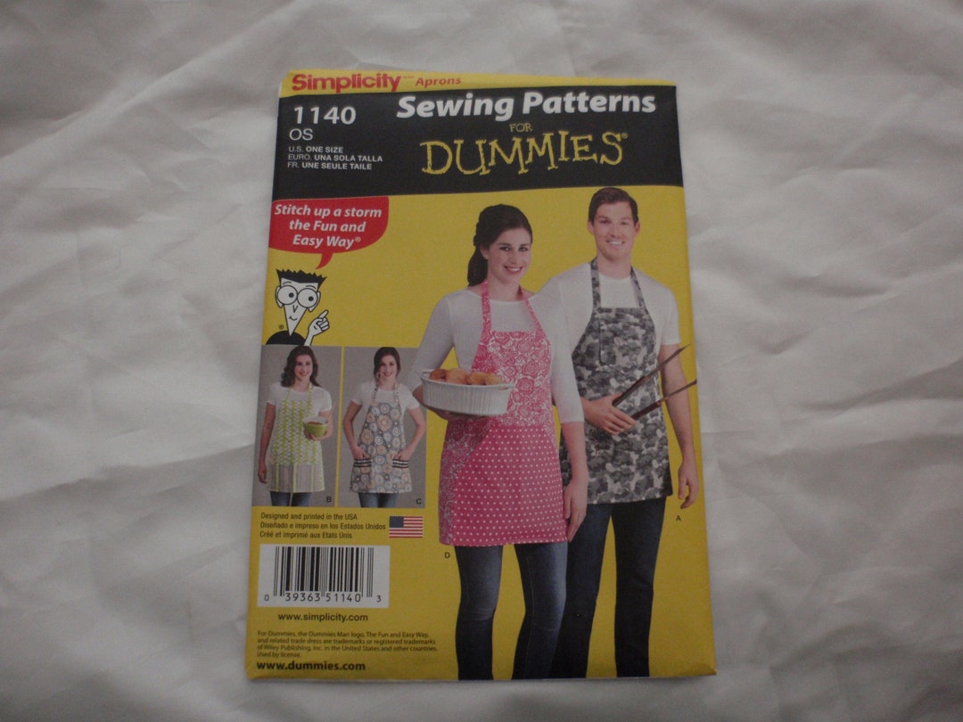 Uncut Simplicity 1140 Sewing Pattern for Dummies Aprons in 4 Styles - Etsy