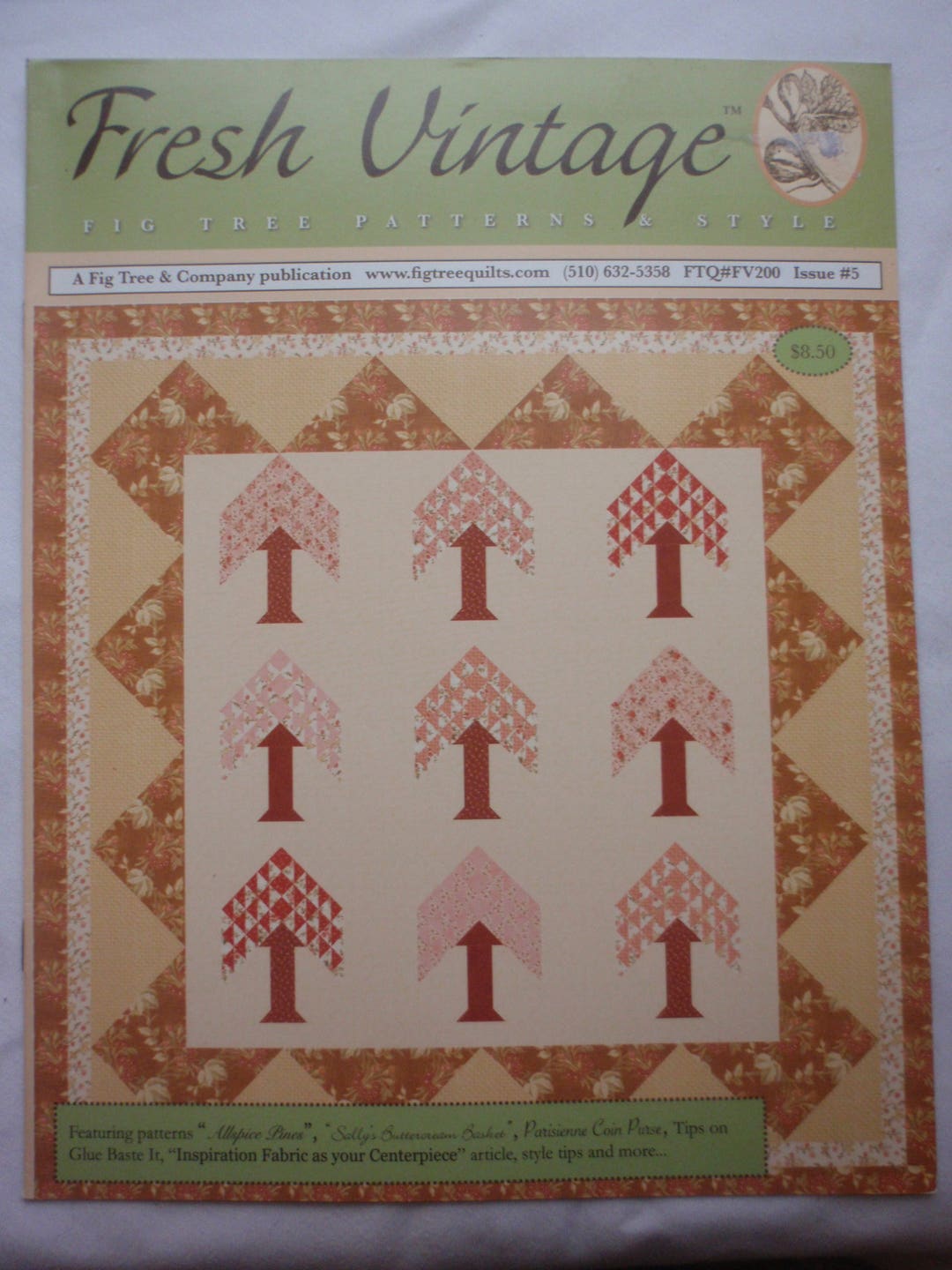Fresh Vintage Fig Tree & Co Quilt Patterns Vol II Num. 3 FTQ FV200 ...