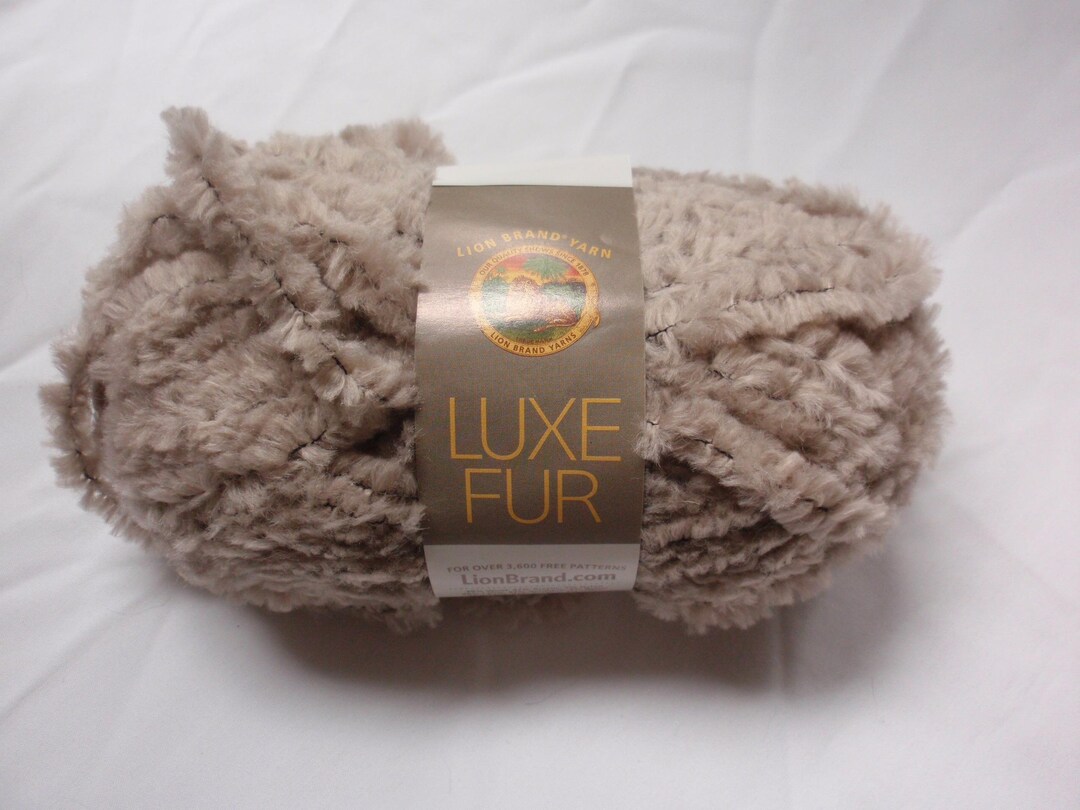 Discontinued Lion Brand Luxe Fur -super Bulky Yarn in Color 123 Tan - Etsy