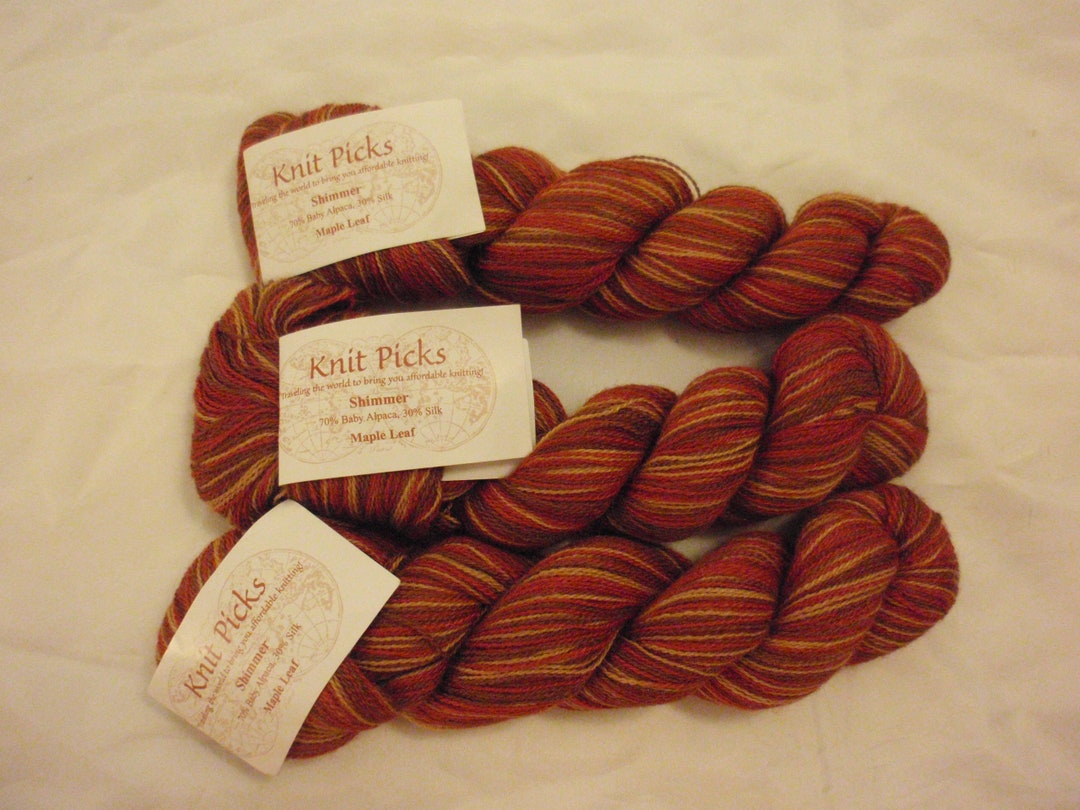 Knit Picks Shimmer Lace Wt Yarn in Maple Leaf Price is per Hank - Etsy