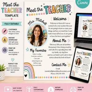 Editable Meet the Teacher Template | Back to School Welcome Letter ...