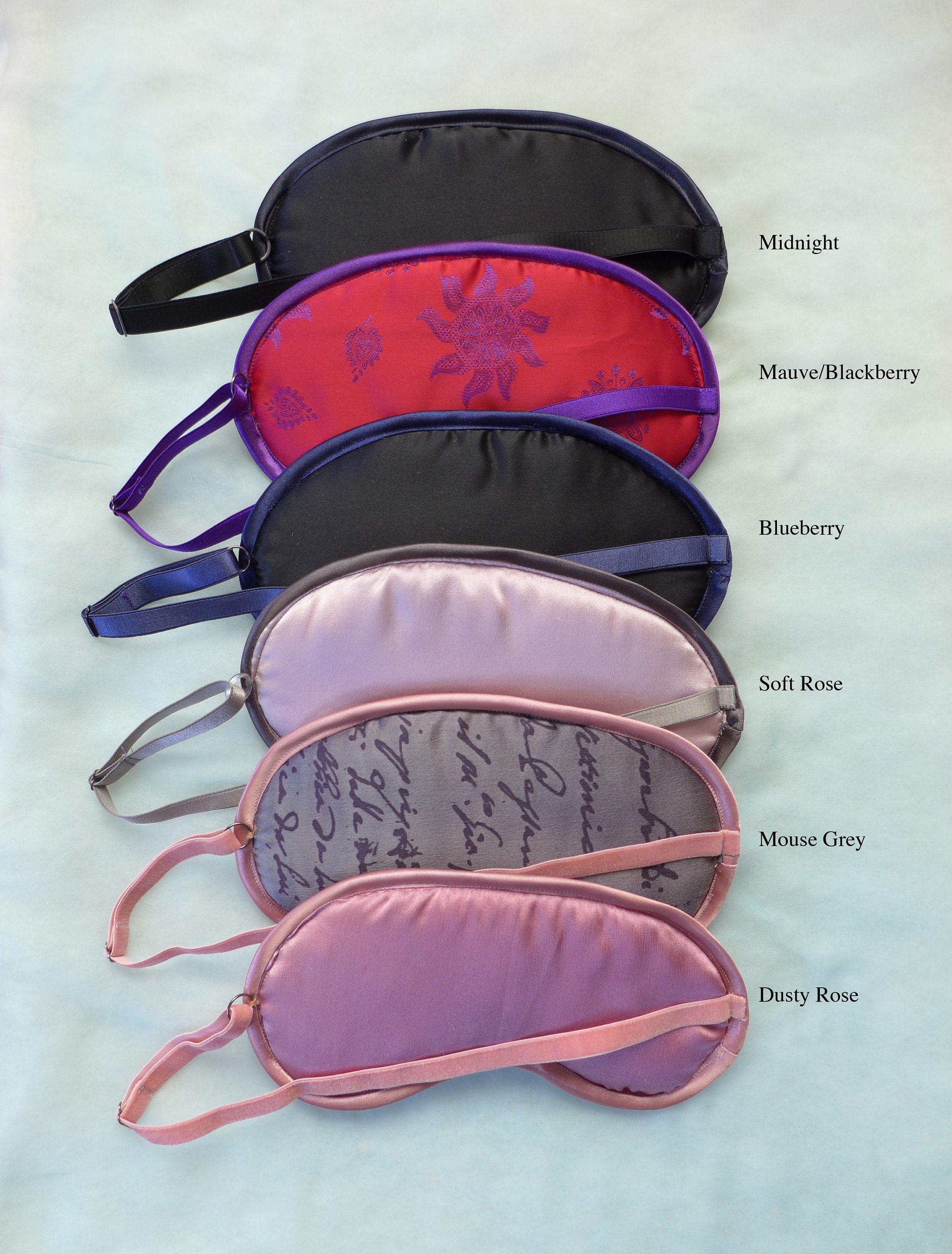 Sleep Mask Hand Painted Velvet Various Colors Adjustable - Etsy